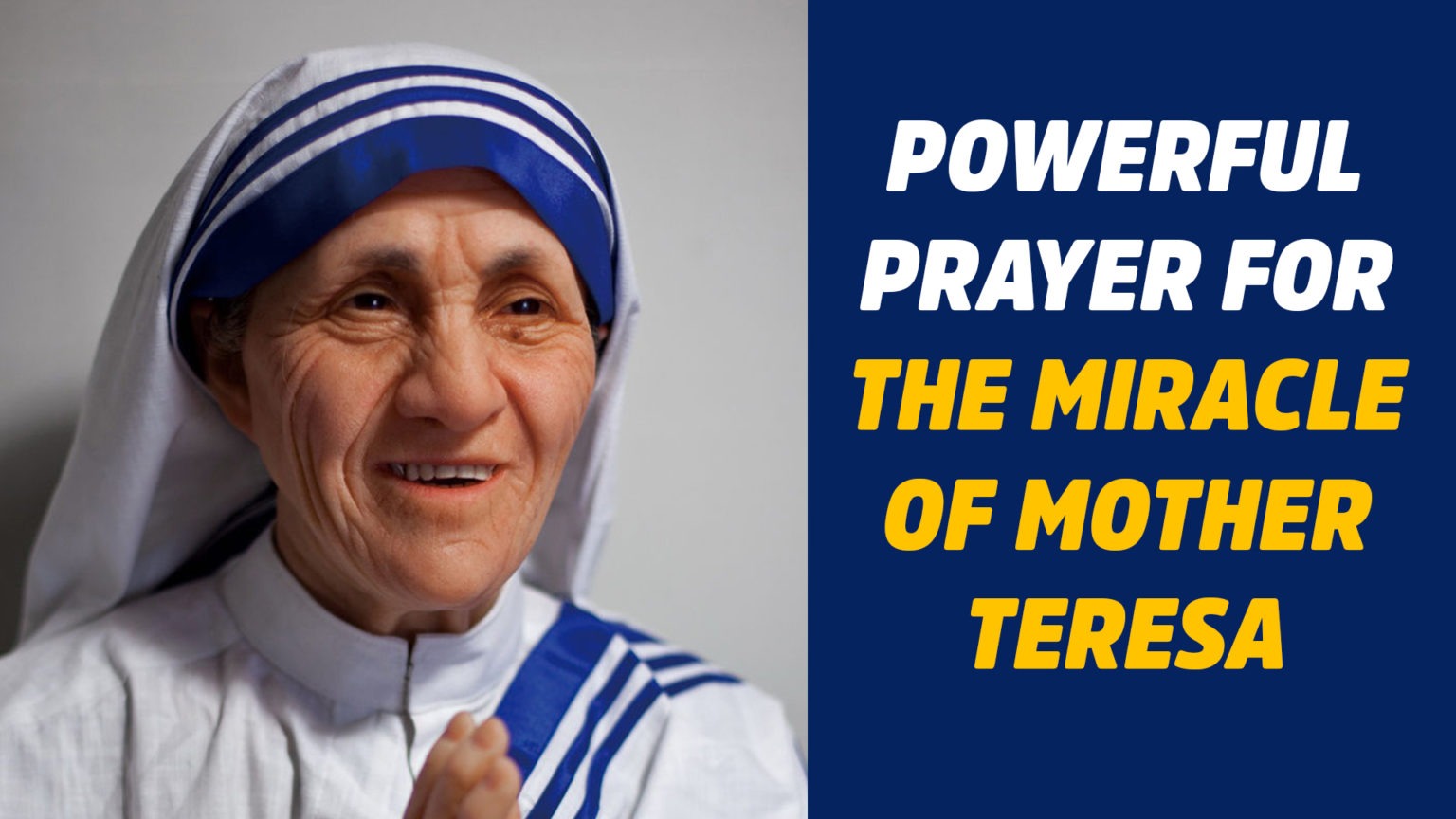 Ask and Receive the Great Miracle of the Holy Mother Teresa into Your ...